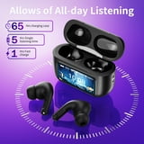 VEAT00L A9 ANC+ENC Earbuds with Smart Touch Screen,Bluetooth 5.4, HiFi ...