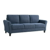 Lifestyle Solutions Alexa Sofa with Rolled Arms, Blue Fabric - Walmart.com