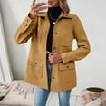 Aellinatey Women's Wool Blend Pea Coat Casual Formal Office Wool Single ...