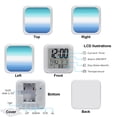 Blue Turquoise White Digital Alarm Clock for Bedrooms, Smart LED Alarm ...