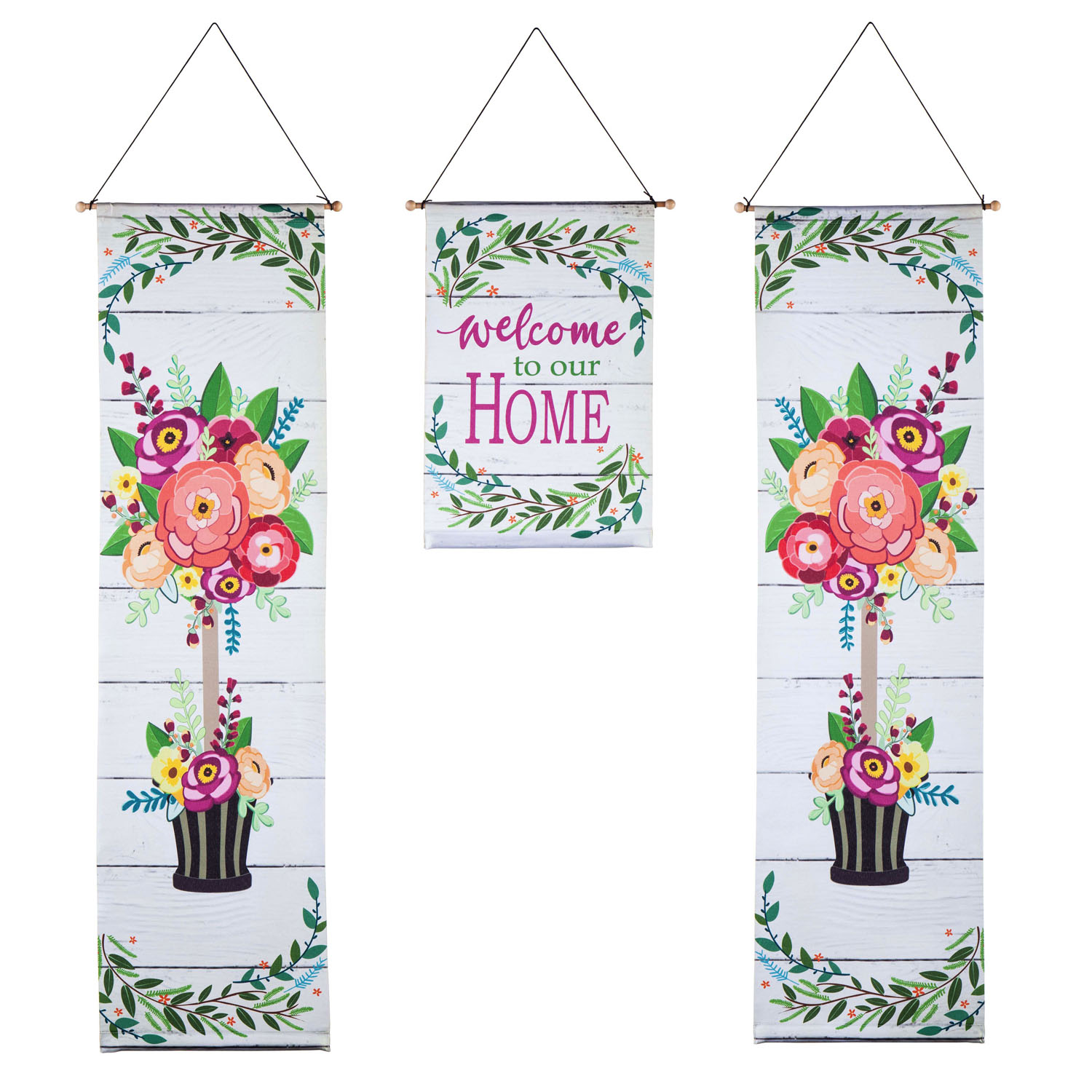 Welcome to Our Home Topiary Door Banner Kit - Walmart.com