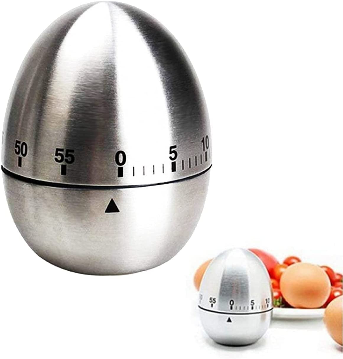Egg Kitchen Timer Cute Manual, Mechanical Kitchen Timer Stainless Steel ...