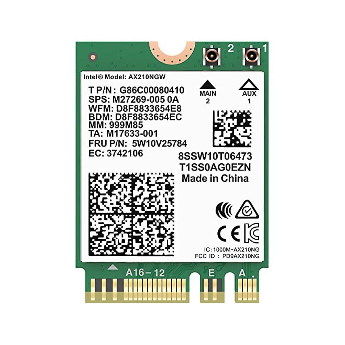 Tarjeta Wifi PENGJJMXG Ax210ngw Módulo Inalámbrico Wi-Fi 6e 11ax ...