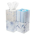 Great Value Soft Facial Tissues 2-Ply Blue 4 Cube Cartons, 80 Tissues ...