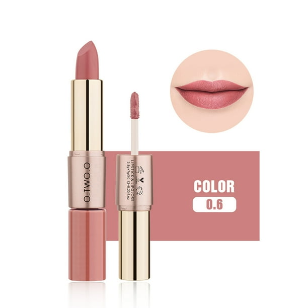 Lápiz Labial Humectante Labial Maquillaje Labial Mate 2 En 1 Lápiz ...