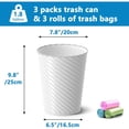 3 Pack 1.8 Gallons Small Trash Can with Trash Bags, Bathroom Garbage ...