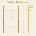 Costway 1 PCS 3-Tier Modern Wall Mounted Shelves, Wooden Floating ...