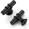 HSAPOW-10 Pack Matte Black Cabinet Knobs 2 Inch - Black Drawer Knobs ...