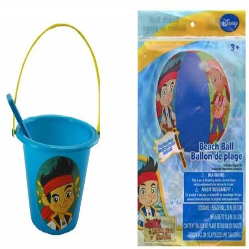 Jake the Pirate Sand Bucket and Shovel + Beach Ball Set - Walmart.com