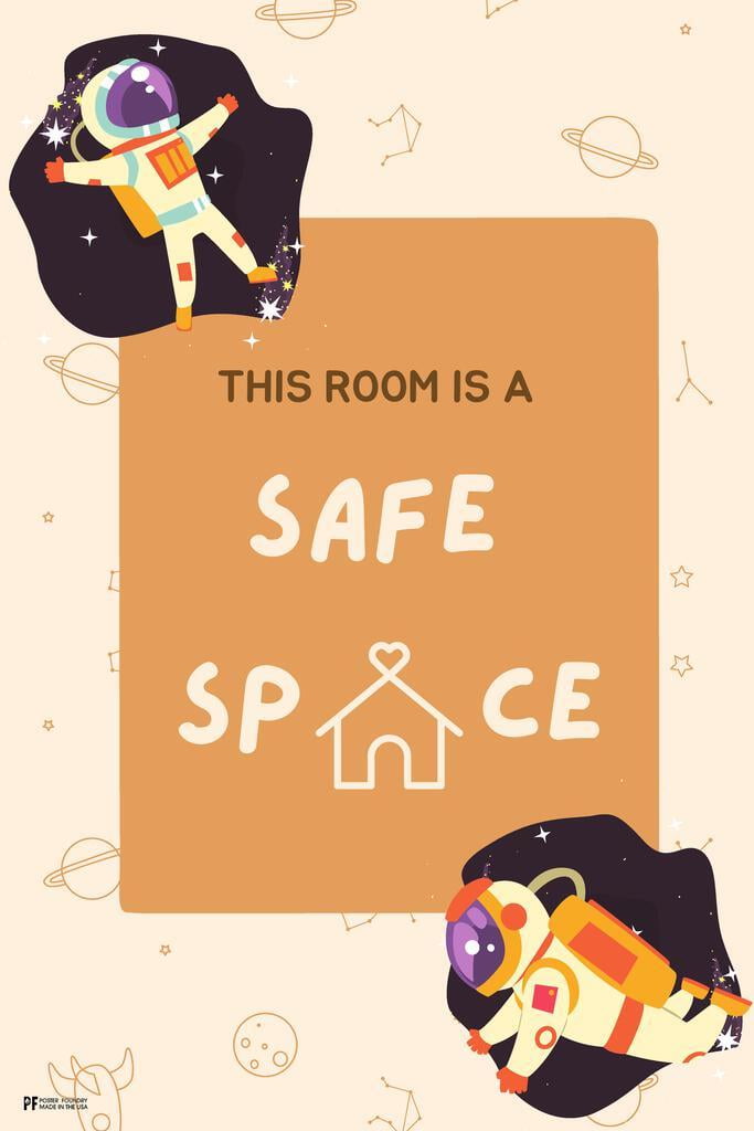Safe Space Therapy Poster School Counselor Office Supplies Mental ...