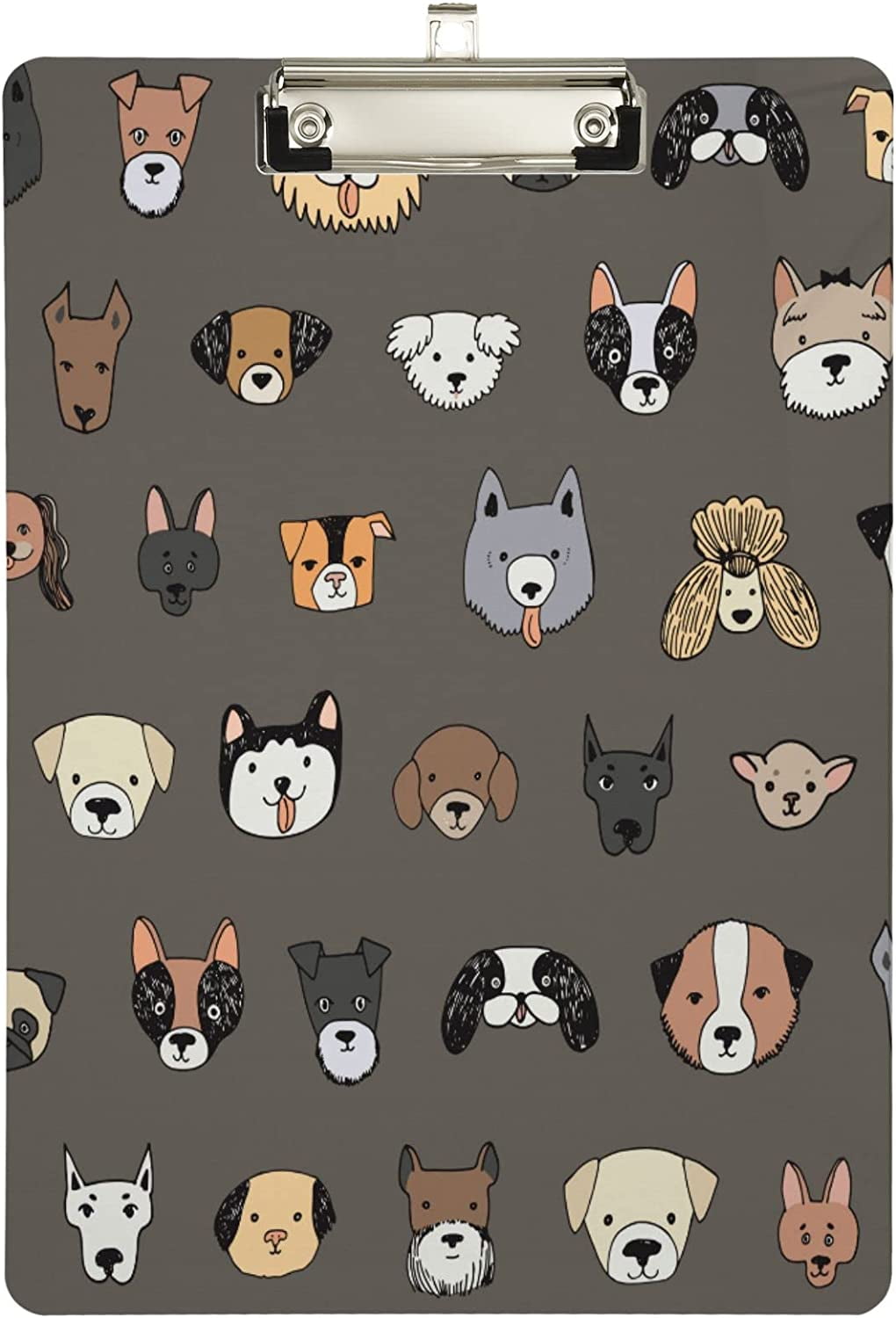 ZHANZZK Cartoon Cute Dogs Floral Pattern Clipboard Hardboard Wood ...