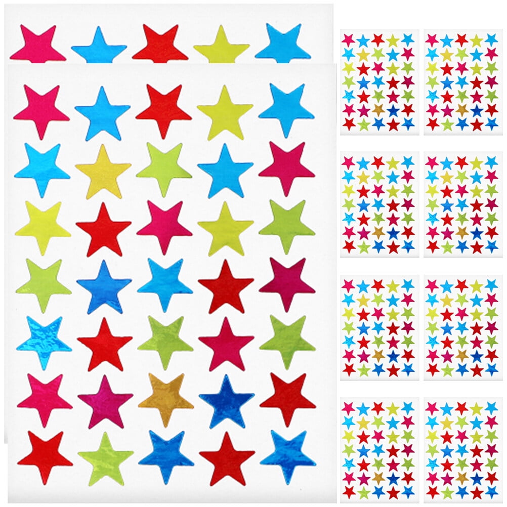 10 sheets of Star Stickers Reward Star Stickers Classroom Decorative ...