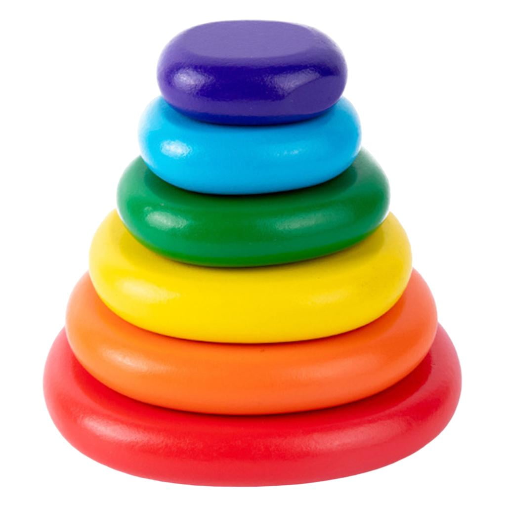 Wood Stacking Block Fine Motor Skill Stacker for Boy and Girl Early ...