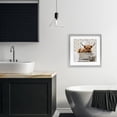Stupell Industries Cottage Cattle Bath Time Gray Framed Print Under ...