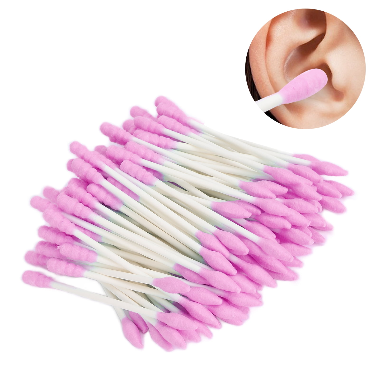 ESTINK 100pcs Makeup Double Tip Swab Disposable Colorful Double Tips ...