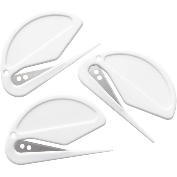 3 Pack Letter Openers Envelope Slitters, Plastic Mail Opener with Blade ...