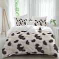 4 Piece Duvet Cover Set Queen, Farm Dairy Cow Skin Spots Soft ...