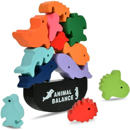 Qianli Wooden Stacking Blocks, Montessori Games, Balance Blocks, Fine ...