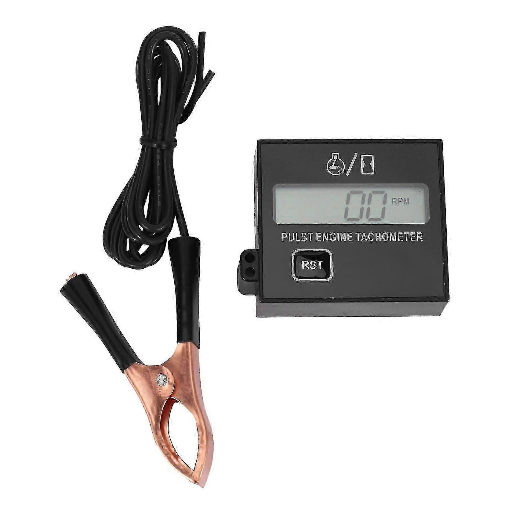 suitable for New Gasoline Digital Engine Tachometer Inductive Pulse ...