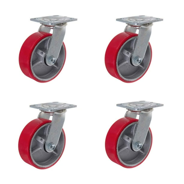 SY America Polyurethane Steel Heavy Duty Swivel Casters - Industrial ...