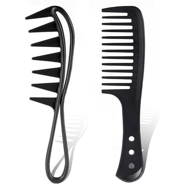 2Pcs Wide Tooth Comb, Large Tooth Curl Comb Shark Teeth Comb for Women ...