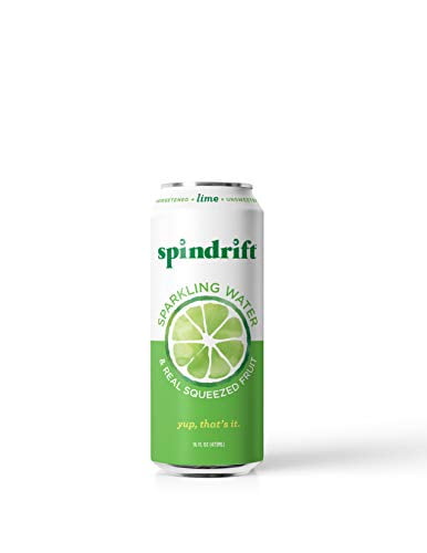 Spindrift Sparkling Water, Lime Flavored, Made with Real Squeezed Fruit ...