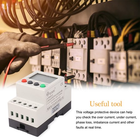 VONKY 208-480V AC Under Over Voltage Protector Digital Display ...