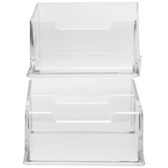 Plymor Clear Acrylic Deluxe Business Card / Postcard Holder, 3.5" W x 2.875" D x 2.125" H ...