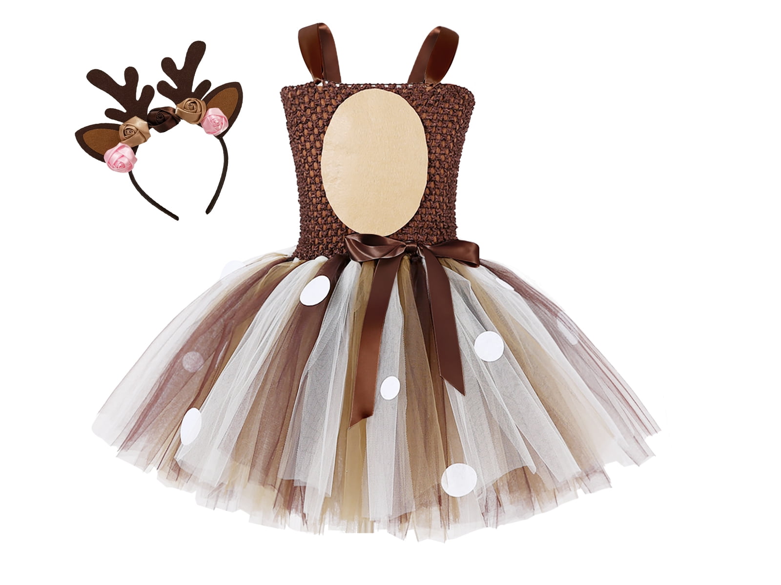 Jurebecia Christmas Moose Dress Animal Costumes for Kids Girls up ...