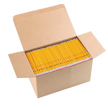 Wood-Cased #2 HB Pencils, Yellow, Pre-sharpened, Class Pack, 1000 ...