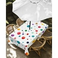 Colorful Polka Dot Rectangle Outdoor Tablecloth, Waterproof Table Cloth ...
