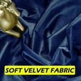 ANYWAY.GO Navy Blue Pleat Back Tab Velvet Curtains W52 L102 inches 2 ...
