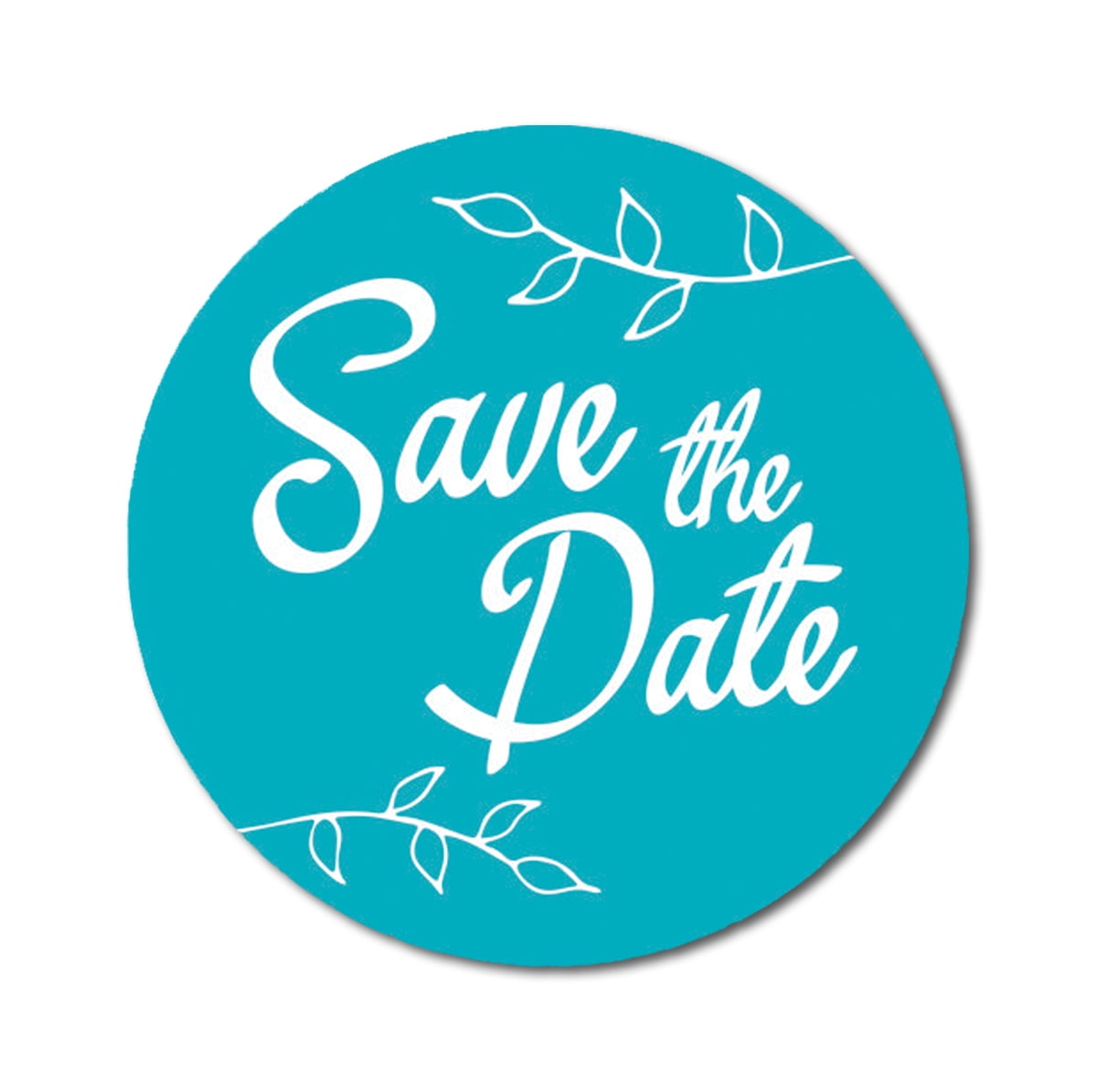 Darling Souvenir DIY 45 Pcs Turquoise Leaf Vines Save The Date Stickers ...