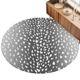 Art Ash Gray 8' Round Rug for Open Concept Living Room Seating Zone ...