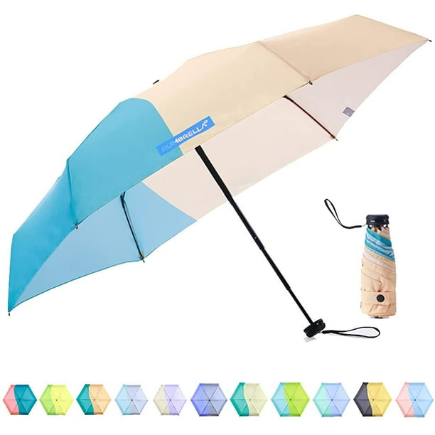 ZMLEVE Mini Umbrella, Teflon Purse Umbrella with 99% UV Protection ...