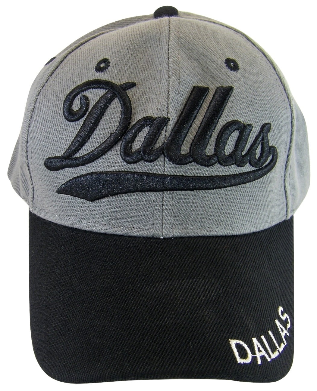 Dallas Men's Cursive Underline Script 2-Tone Adjustable Baseball Cap ...