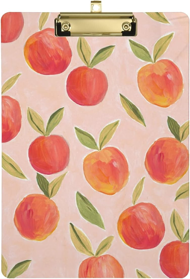 FMSHPON Peaches Pink Clipboard Hardboard Wood Nursing Clip Board and ...
