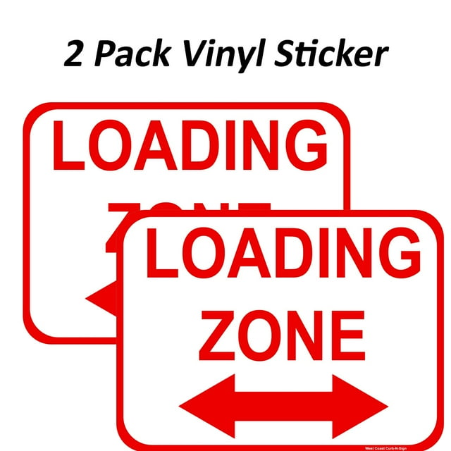 2 Pack Loading Zone Stickers, Weatherproof, Water Resistant, Indoor and ...