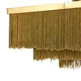 Creative Co-Op 13.75" Square Flush Mount Fringe Light Fixture - Walmart.com