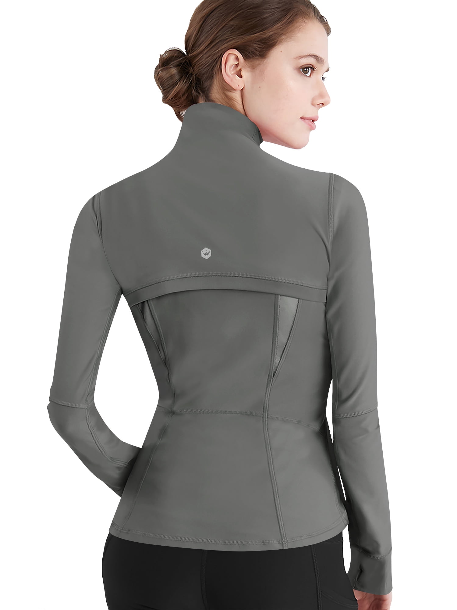 Made by Johnny Women's Running Shirt Full Zip Workout Track Jacket with ...