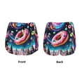 Cauagu Starry Sky Pine Tree Donut Print Women's 2 in 1 Running Shorts ...