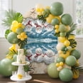 Coastal Snowman Christmas Arch Backdrop Cover 5x2.1 Ft, Spandex Wedding ...
