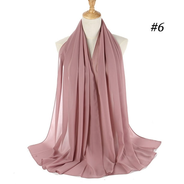 Jovati Women Plain Bubble Chiffon Scarf Hijab Wrap Printe Shawls