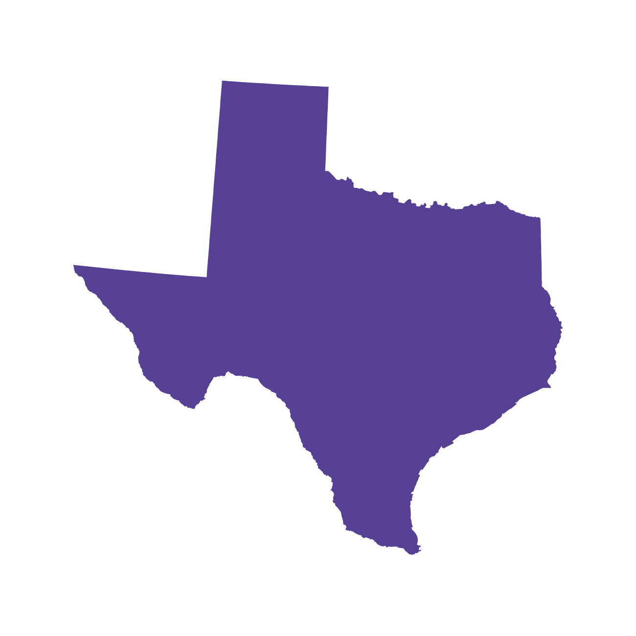 Texas Shaped Sticker Decal Die Cut - Self Adhesive Vinyl - Weatherproof ...