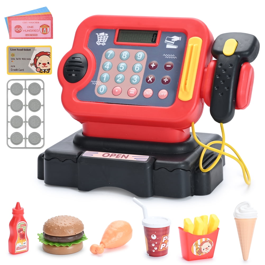 Pretend Play Calculator Cash Register with Scanner, Microphone, Play ...