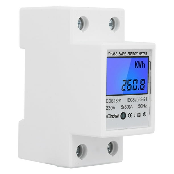 Power Meter, Single Phase Din Rail Energy Meter, Light Weight For ...