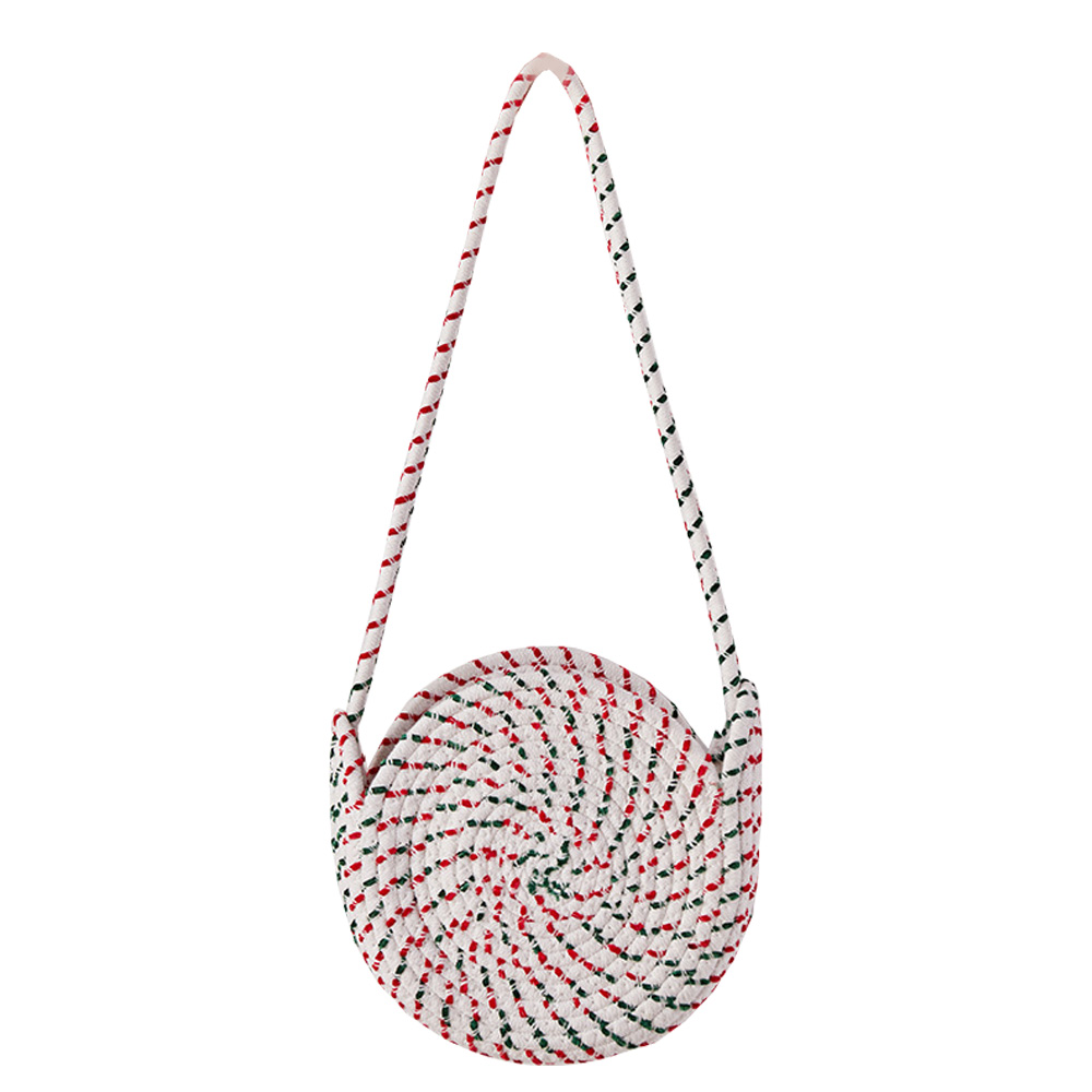 Cotton rope diagonal coin purse woven beach bag living room decoration ...