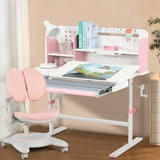 Ergonomic Height Adjustable Kids Study Desk and Chair Sets Children ...