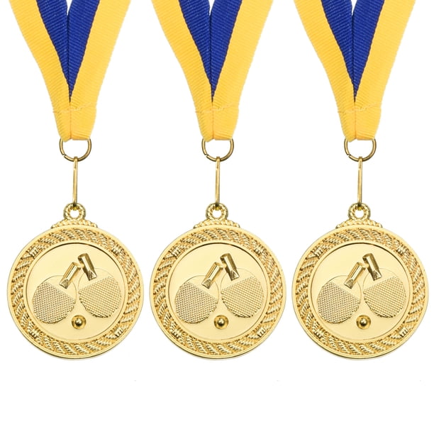 2" Ping Pong Medals Table Tennis Award Medals Gold Medal with Ribbon ...