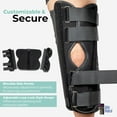 Alpha Medical 12” Adjustable Three Panel Knee Immobilizer with Velcro ...